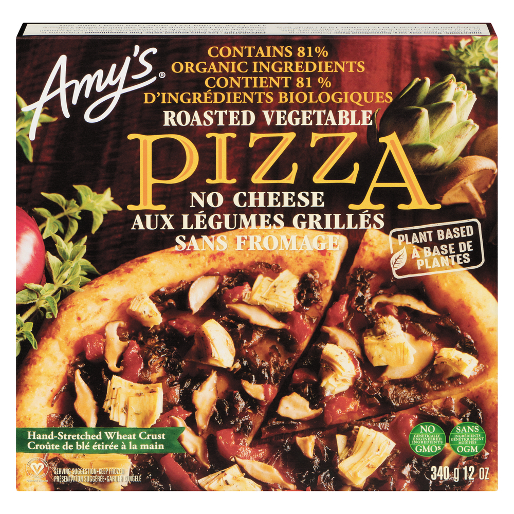 Pizza aux légumes grillés sans fromage