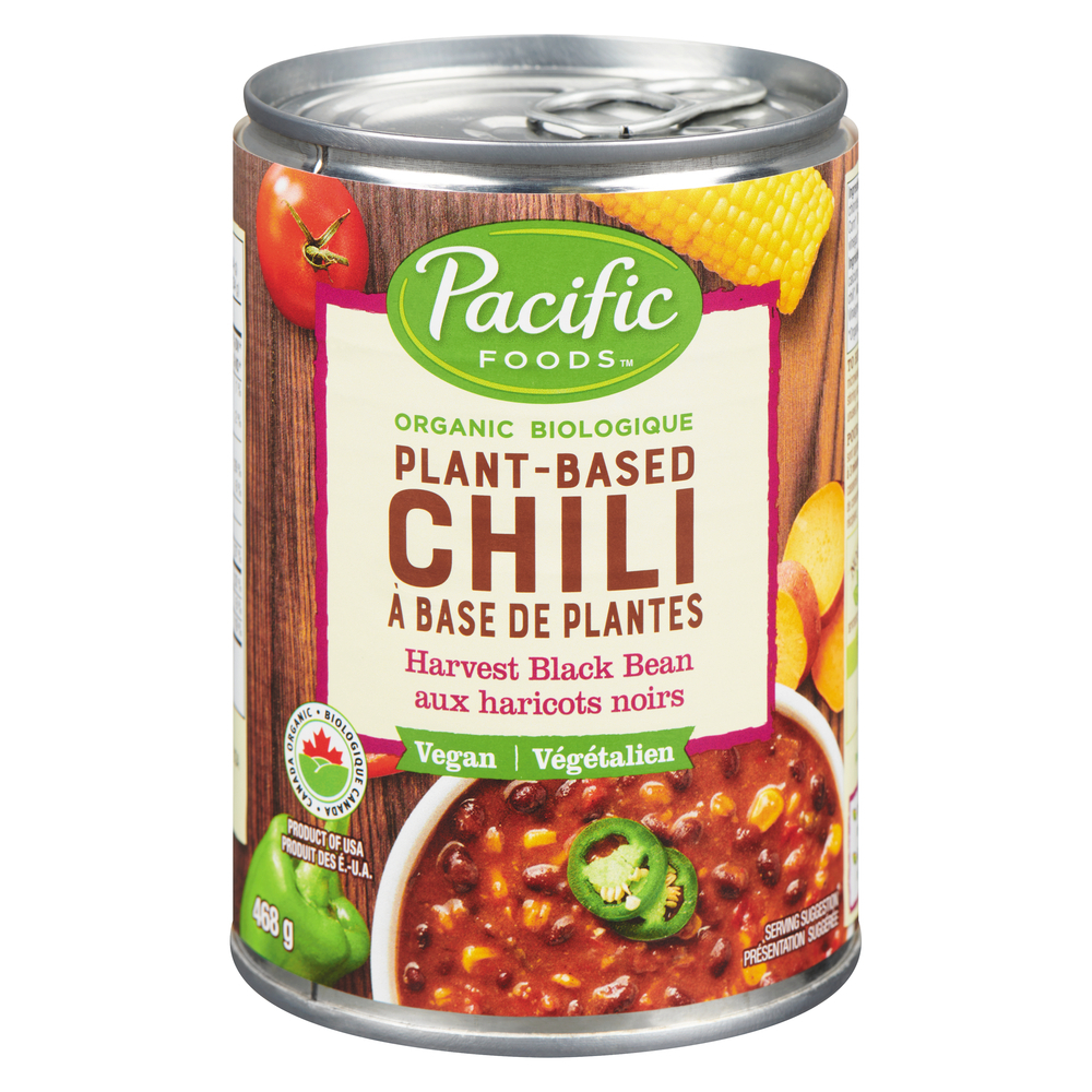 Soupe bio chili aux haricots noirs