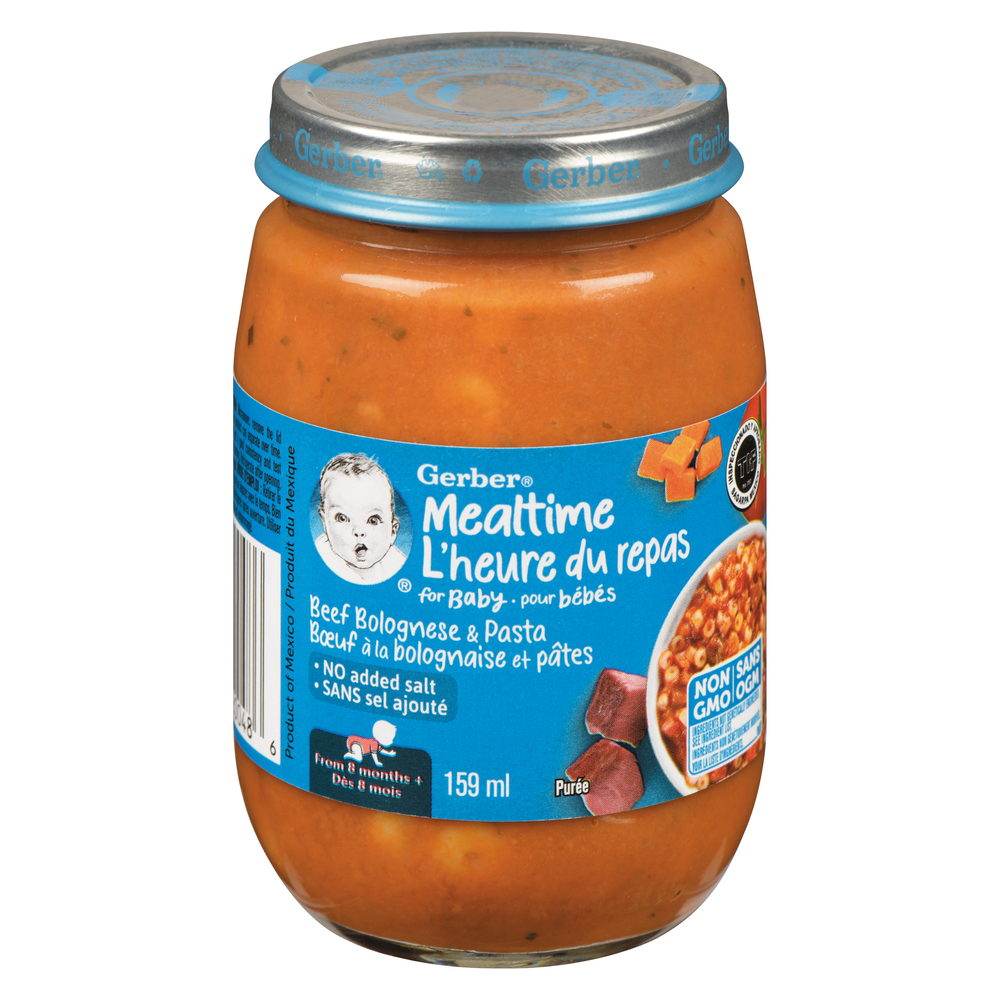 Purée pour bébés boeuf à la bolognaise et pâtes