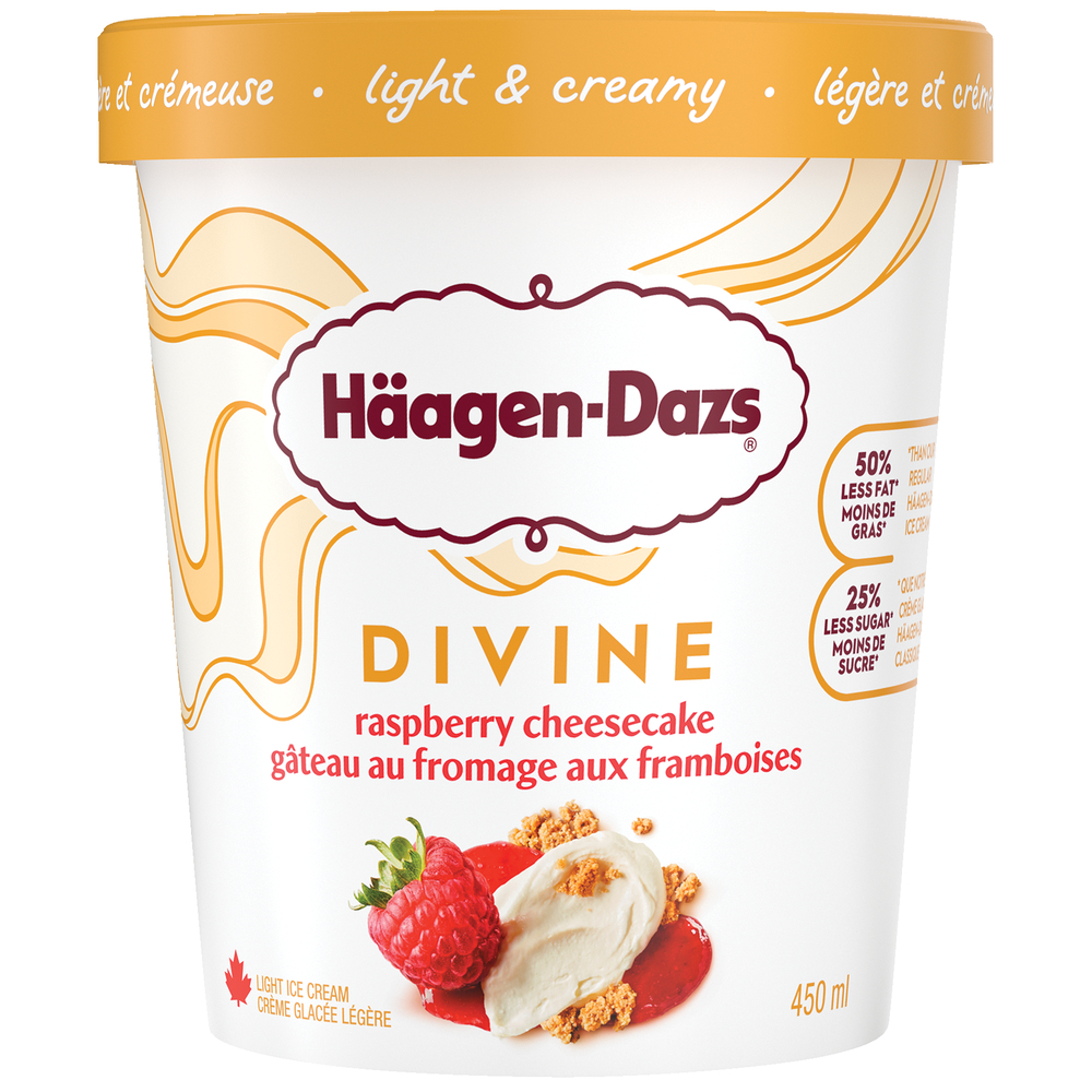 Crème glacée divine gâteau au fromage framboise