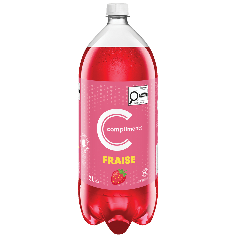 Boisson gazeuse à la fraise