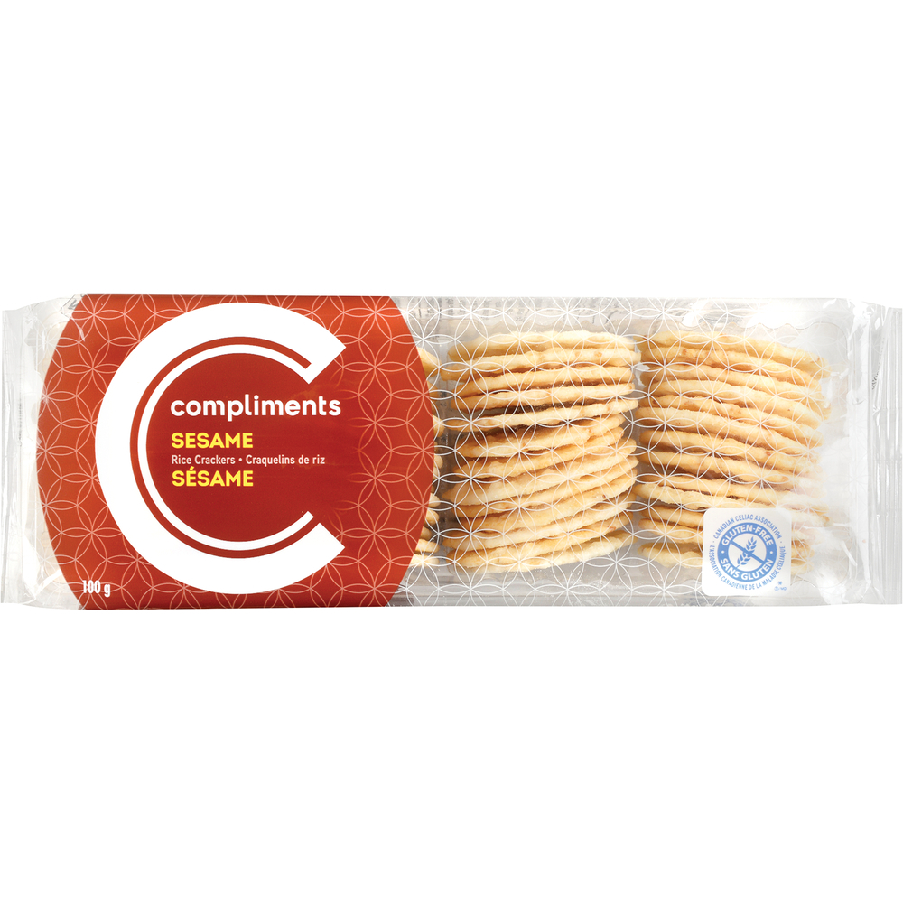 Craquelins de riz sésame