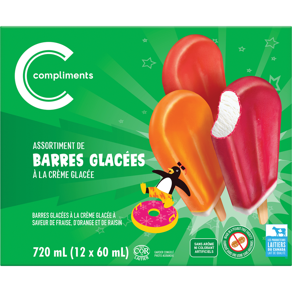 Sucettes de crème glacée assorties