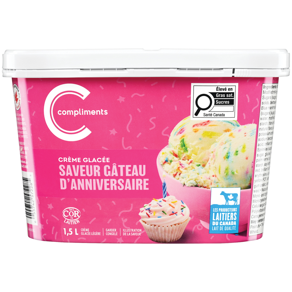 Crème glacée gâteau d'anniversaire