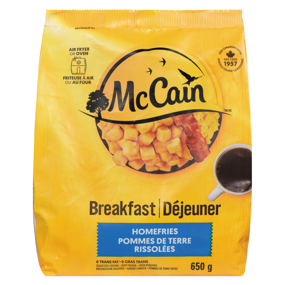 Pommes de terre frites rissolées déjeuner