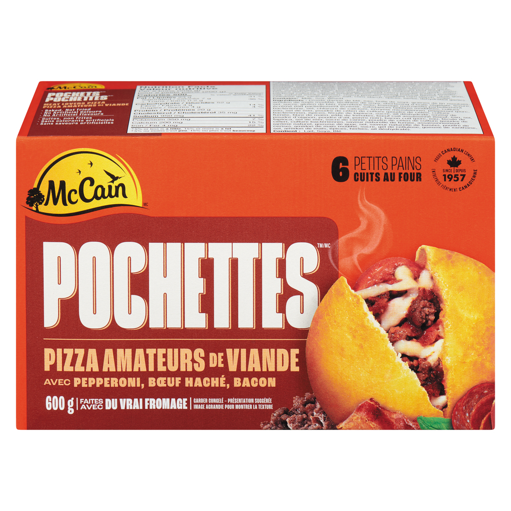 Pizza pochettes pour amateurs de viande aux pepperonis