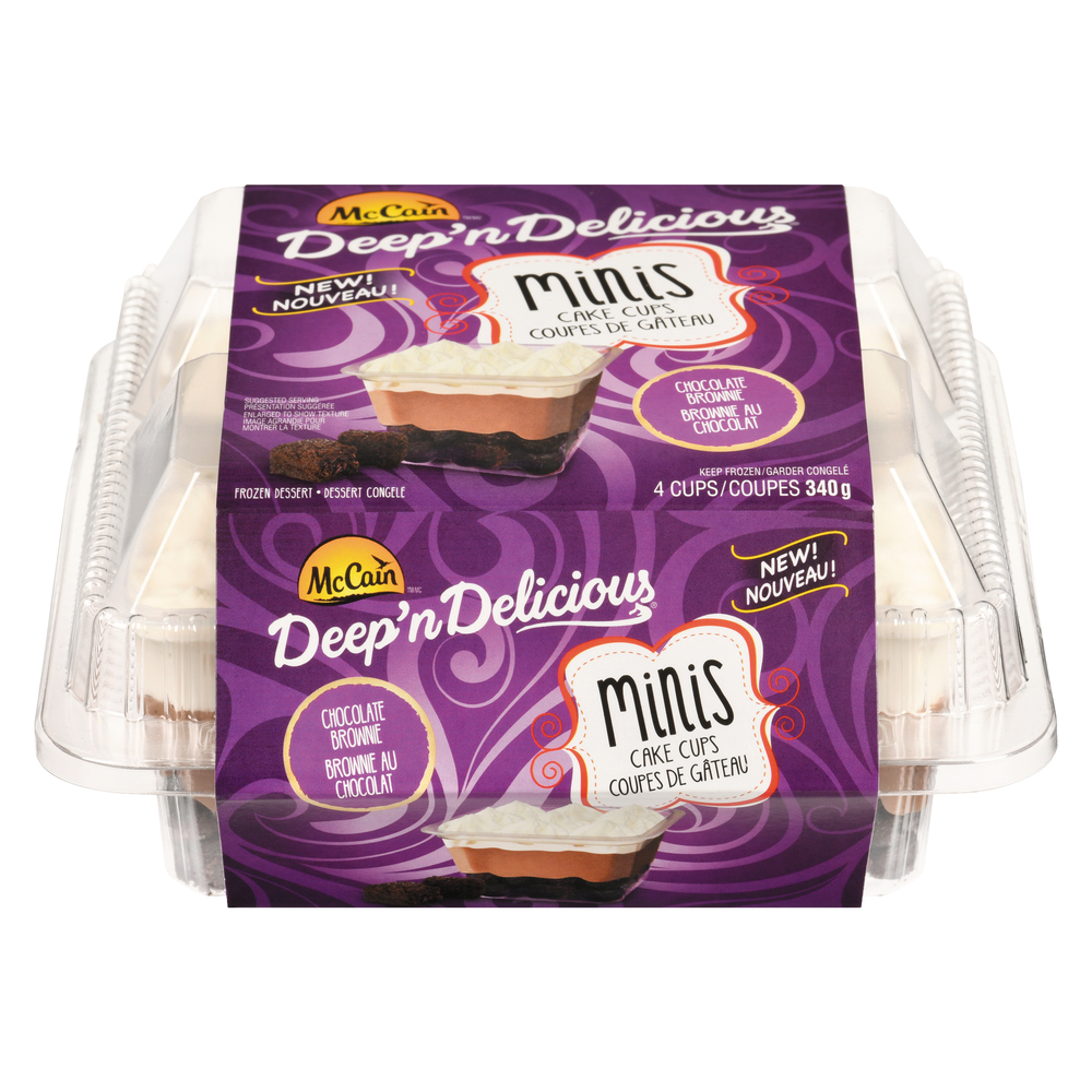 Mini coupe de gâteau brownie au chocolat