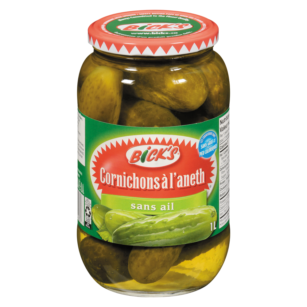 Cornichons à l'aneth sans ail