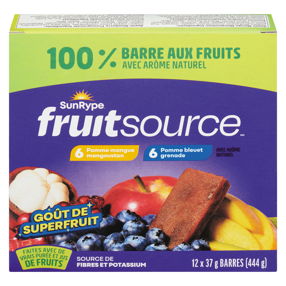 Barre de fruits à saveurs assorties