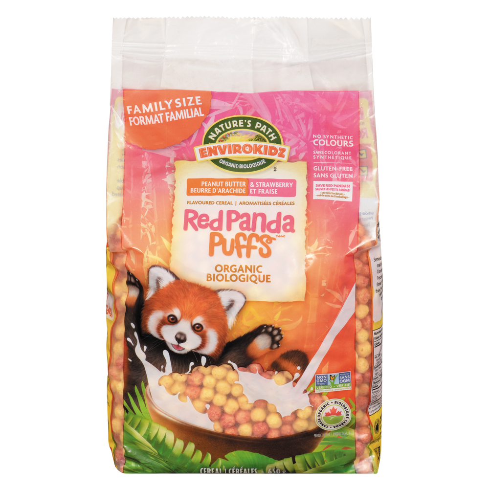 Céréales panda rouge puffs