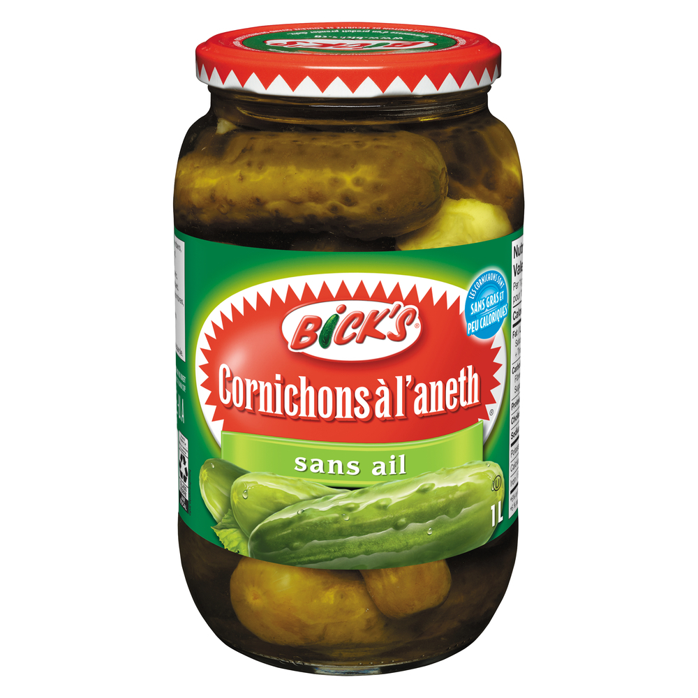 Cornichons à l'aneth sans ail