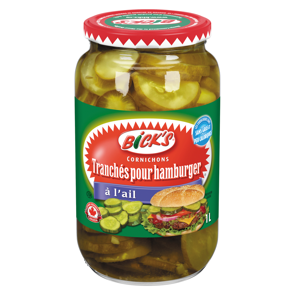 Cornichons tranchés à l'ail