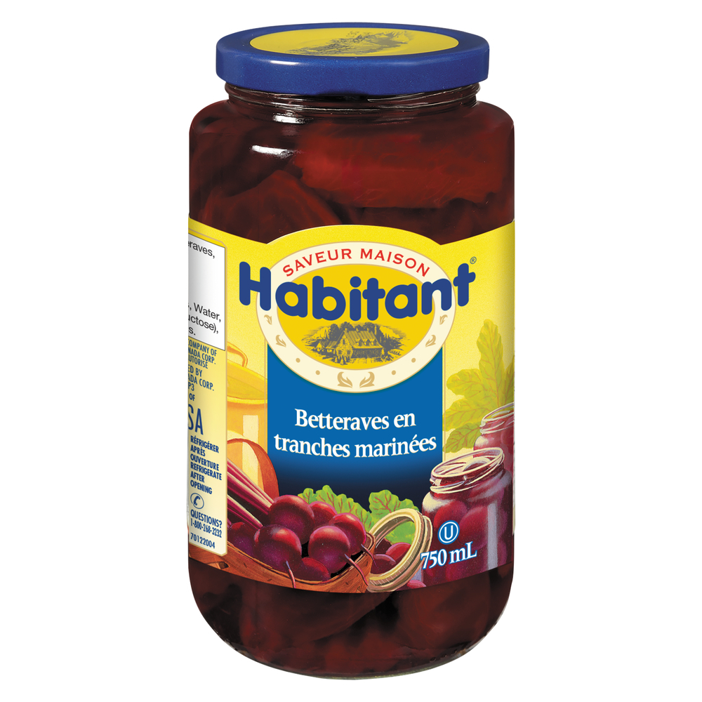 Betteraves tranchées marinées