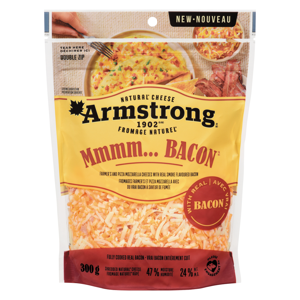 Fromage râpé avec bacon