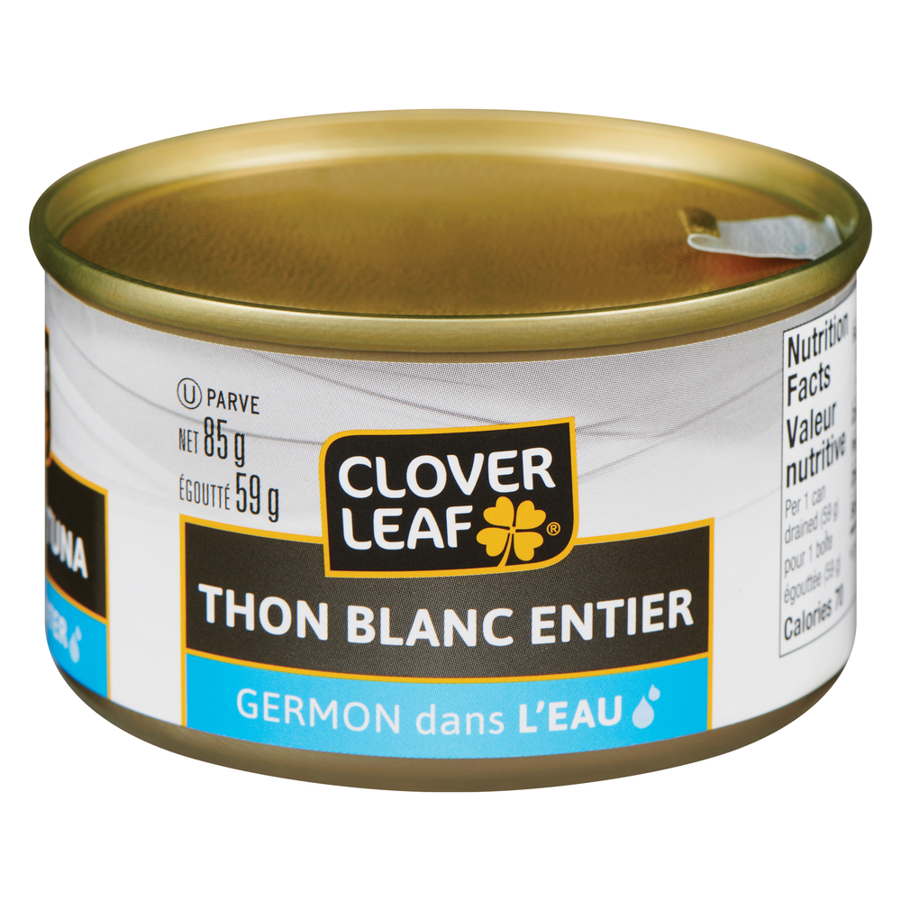 Thon blanc entier dans l'eau