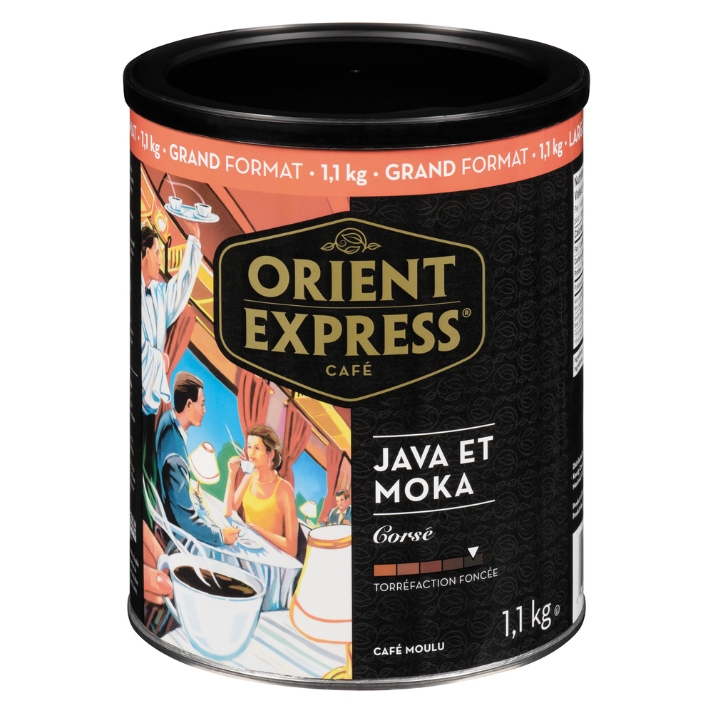 Café moulu mélange java et moka torréfaction foncée