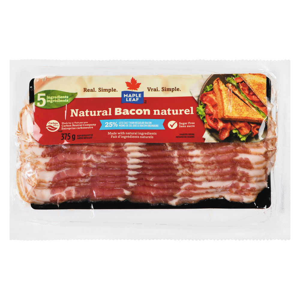 Bacon 25% moins de sel