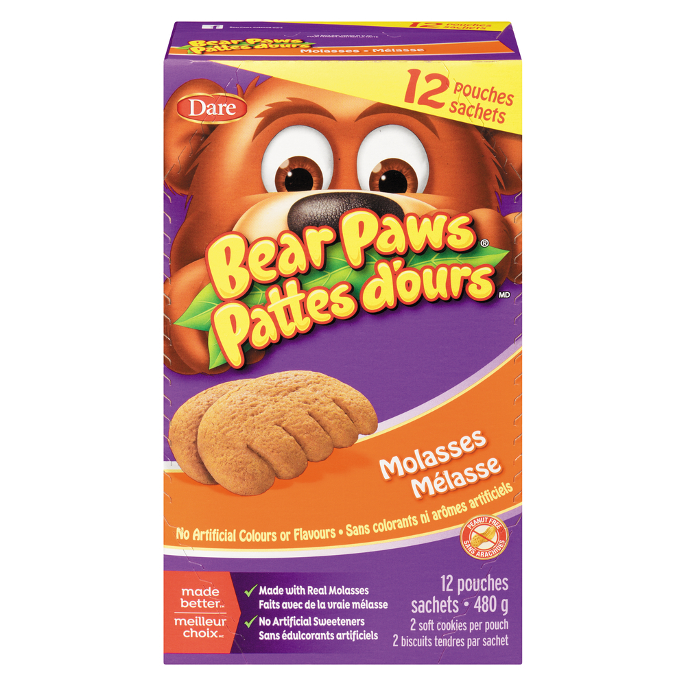 Biscuits pattes d'ours tendres à la mélasse