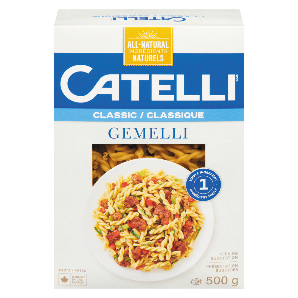 Pâtes alimentaires gemelli