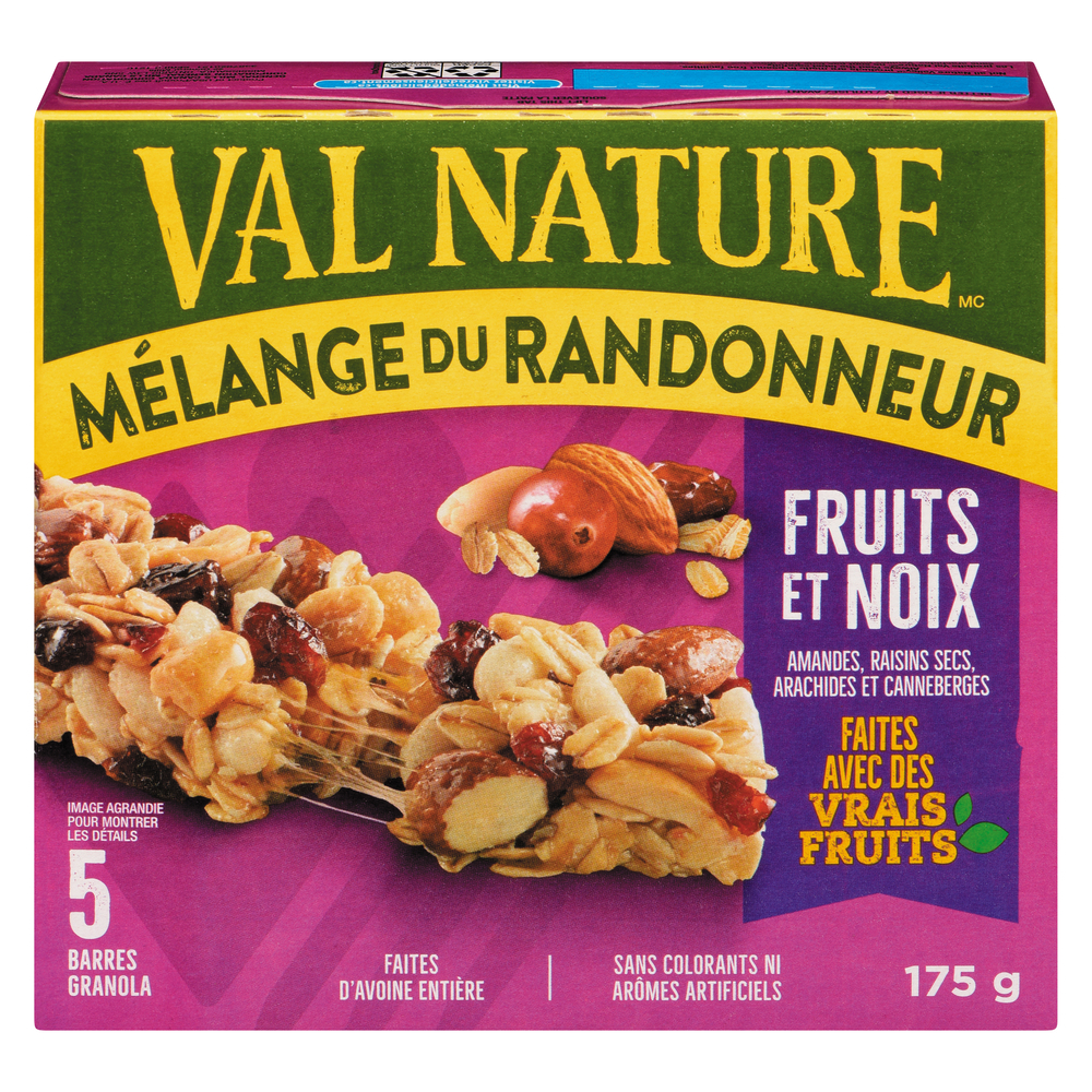 Barres granola aux fruits et aux noix