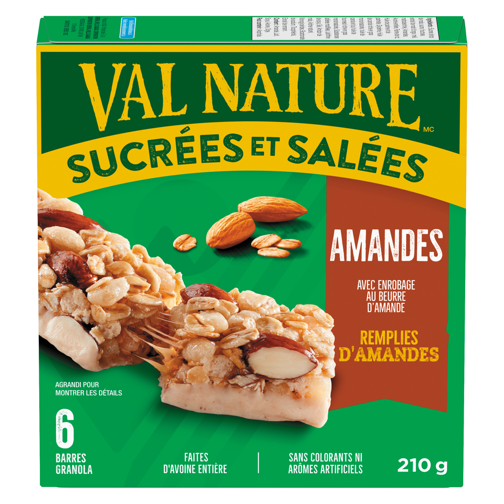 Barre de granola sucrée et salée avec amandes