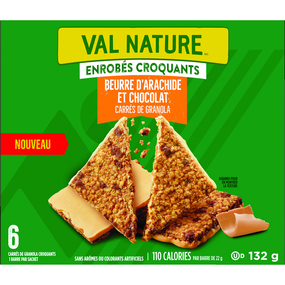 Barres granola croquantes beurre d'arachide