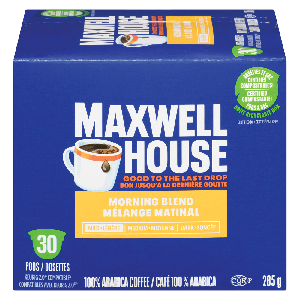 Café mélange matinal torréfaction légère en capsules compostables(30 ...