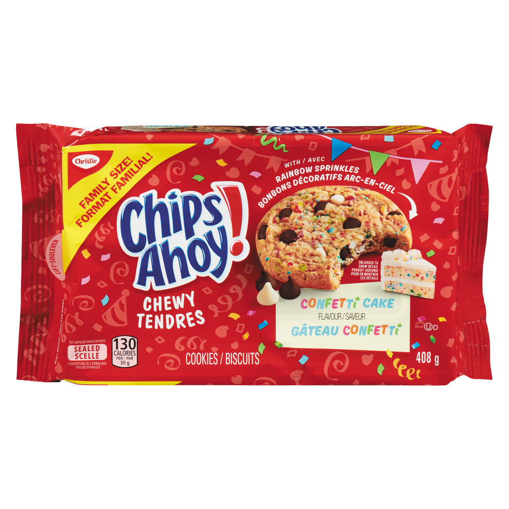 Biscuits Chip Ahoy saveur gâteau confetti