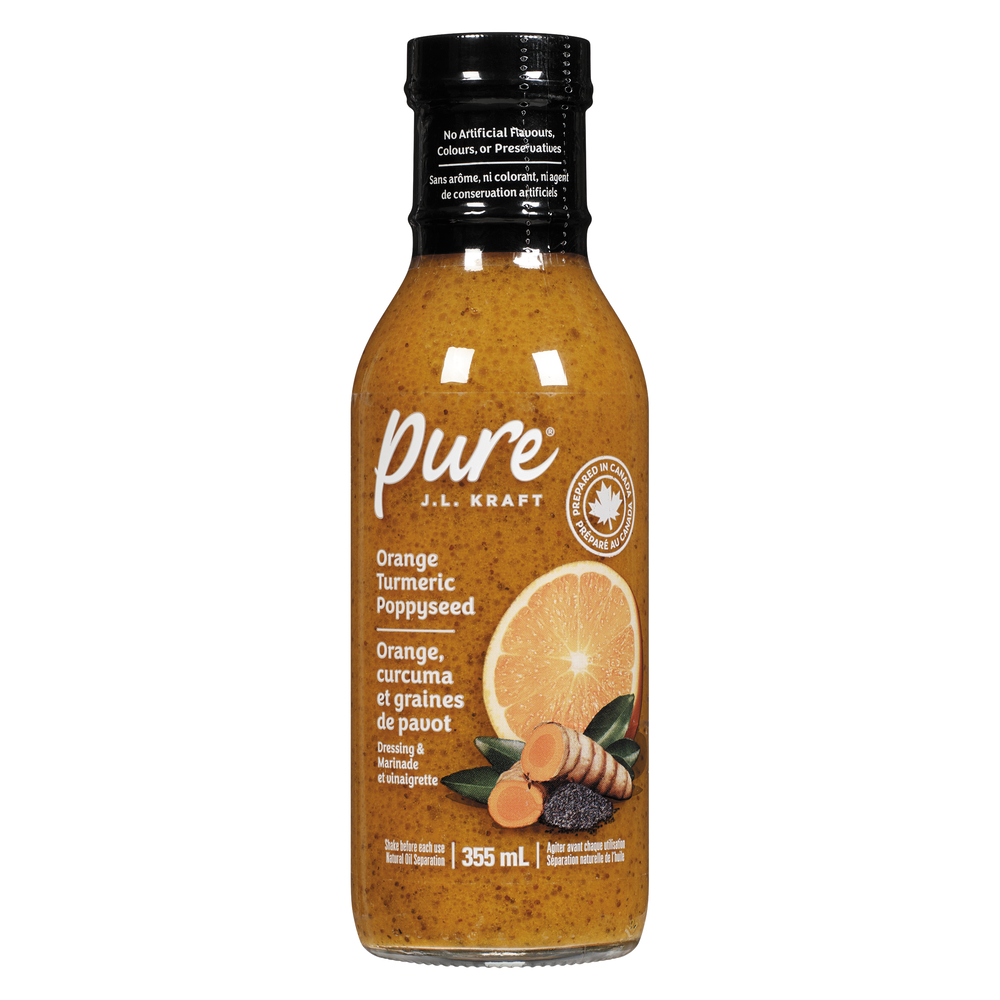 Vinaigrette pure orange curcuma et pavot