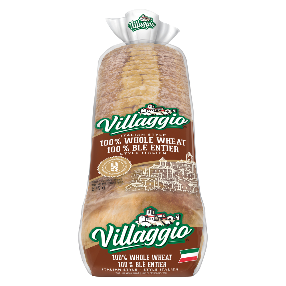 Pain tranché épais italien de blé entier