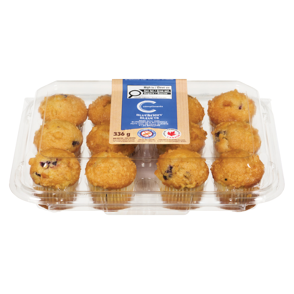 Muffins mini au bleuets