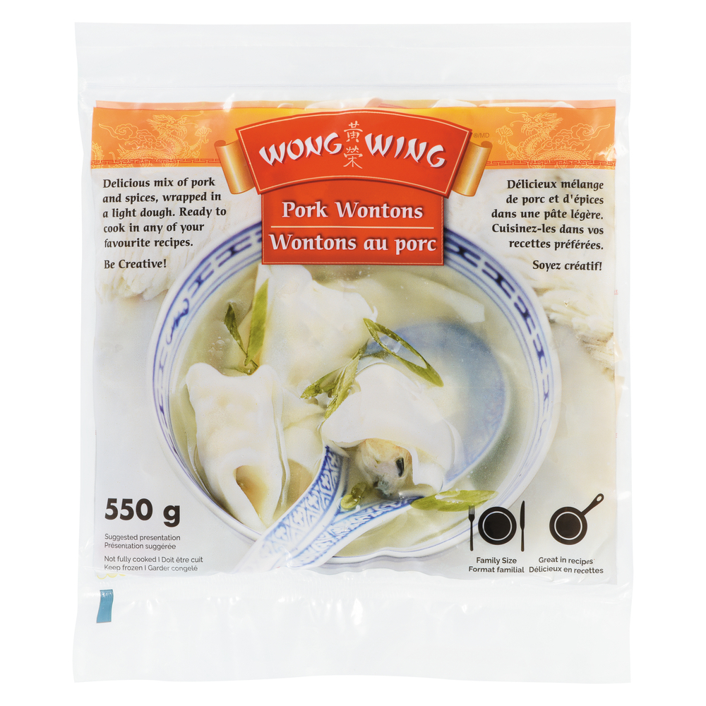 Wonton porc non cuit