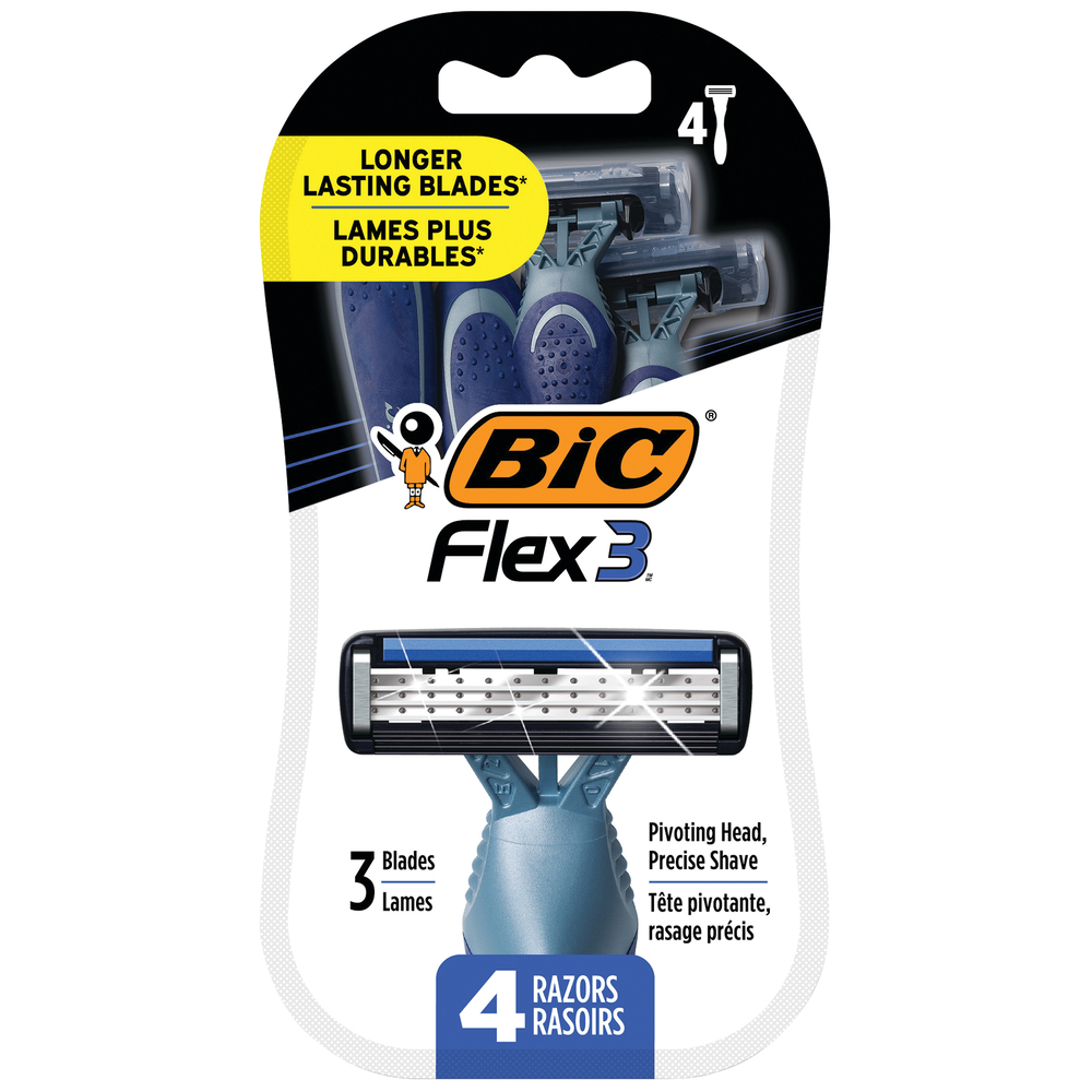 Rasoirs 3 lames flexibles pour hommes
