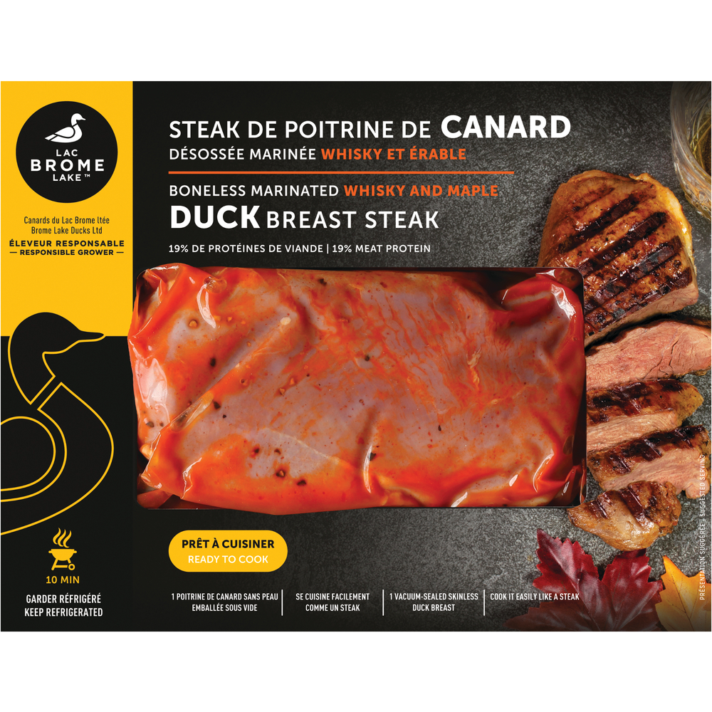 Steak de poitrine de canard désossée marinée Whisk