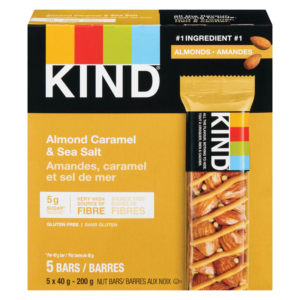 Barre de granola amandes caramel et sel de mer