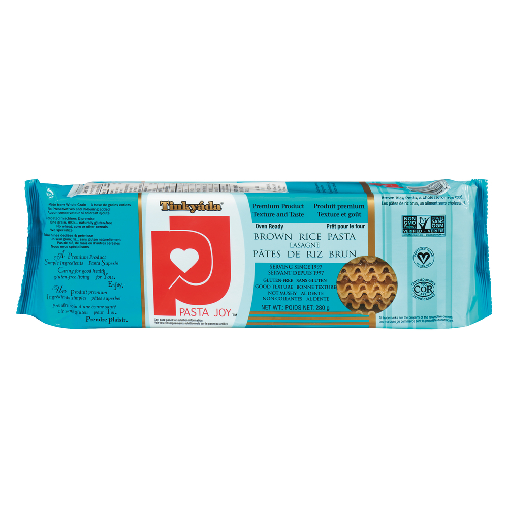 Pâtes alimentaires lasagne de riz brun