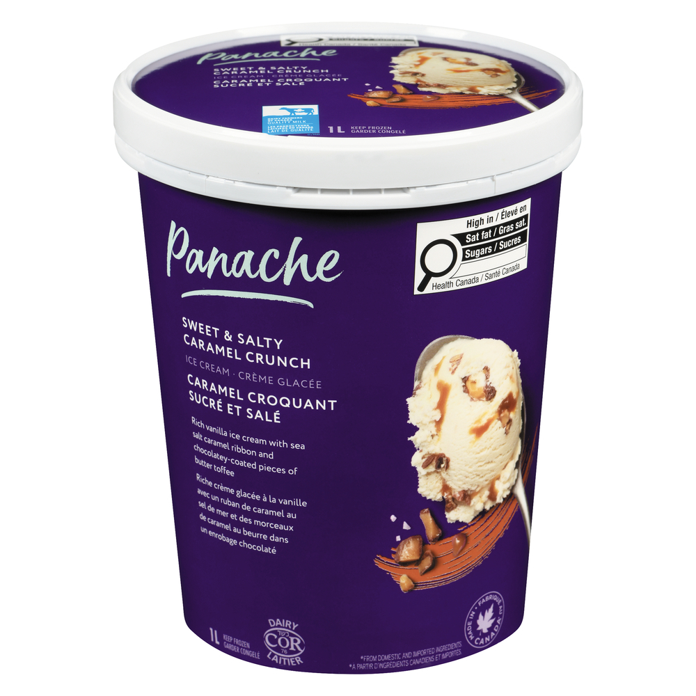 Crème glacée caramel croquant sucré salé