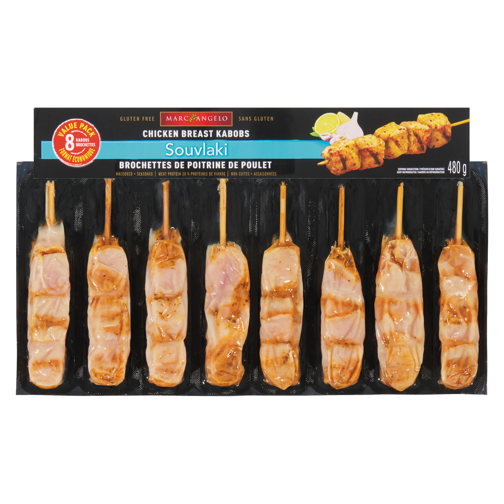 Souvlaki de poulet en emballage familial