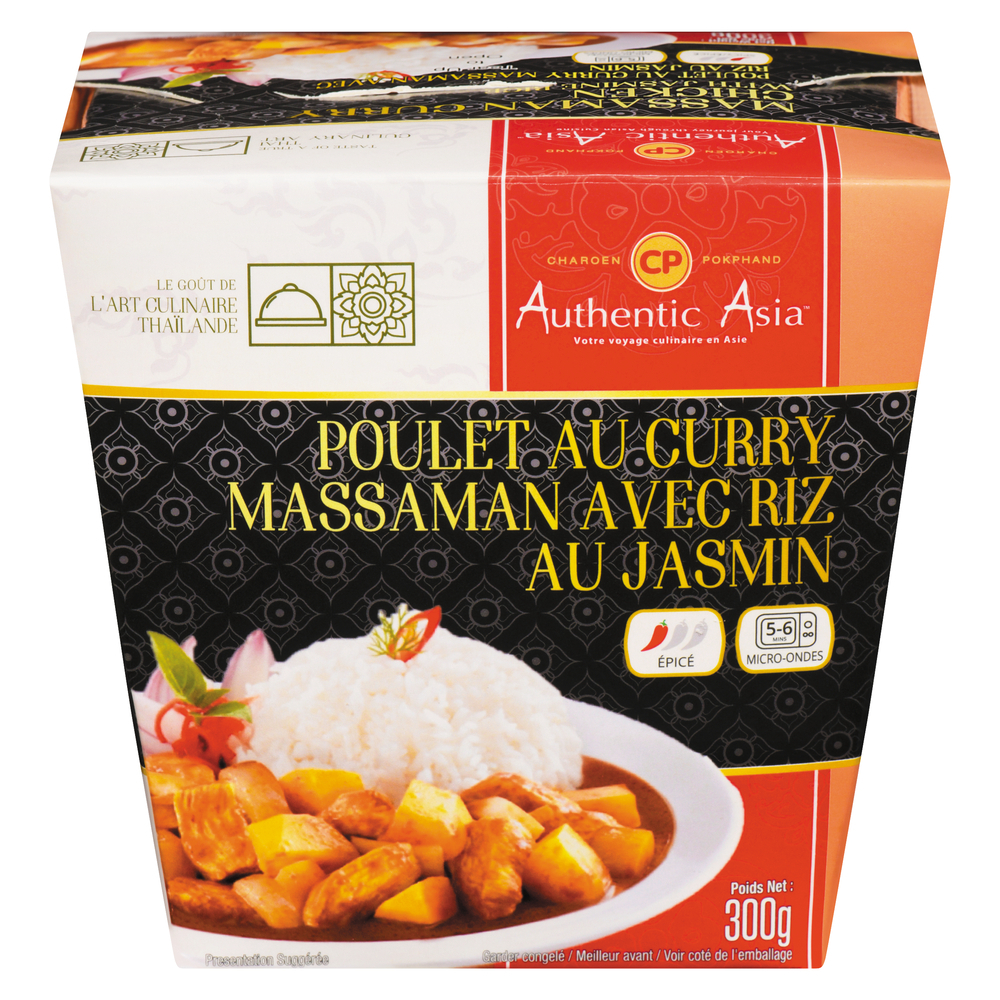 Repas surgelé poulet Massaman