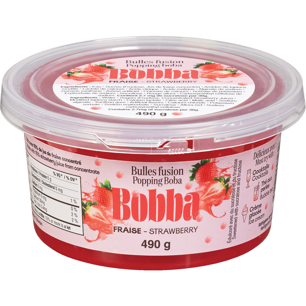 Bulles fusion fraise