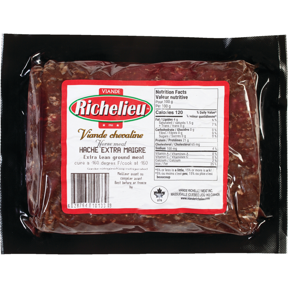 Cheval extra maigre hâché