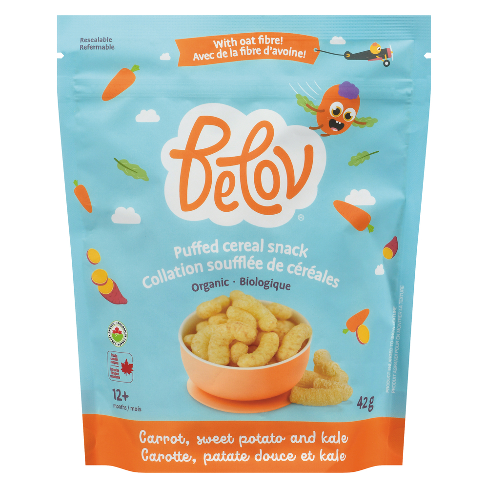 Collation soufflé carotte kale patate douce biologique