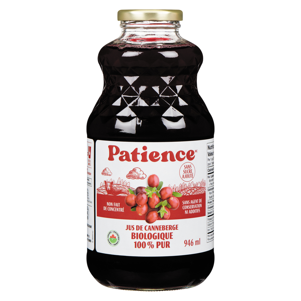 Jus de canneberge pur biologique