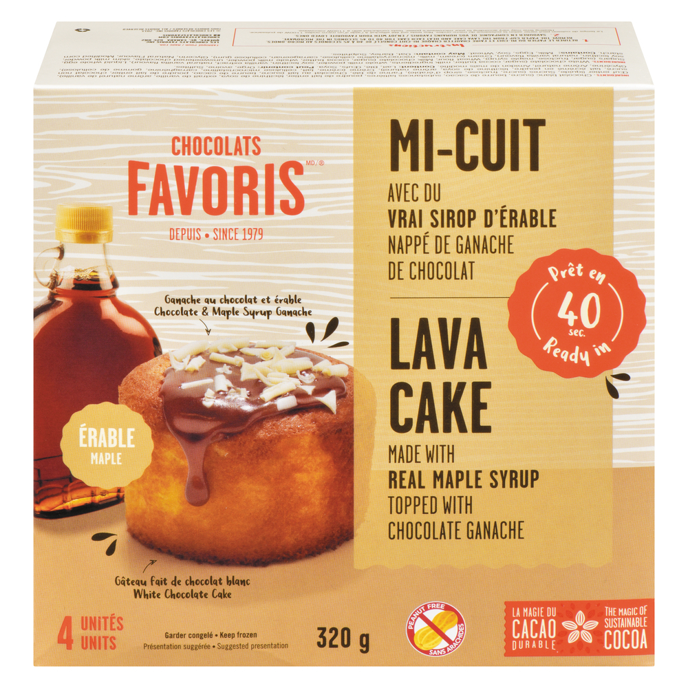 Gâteau mi-cuit à l'érablr