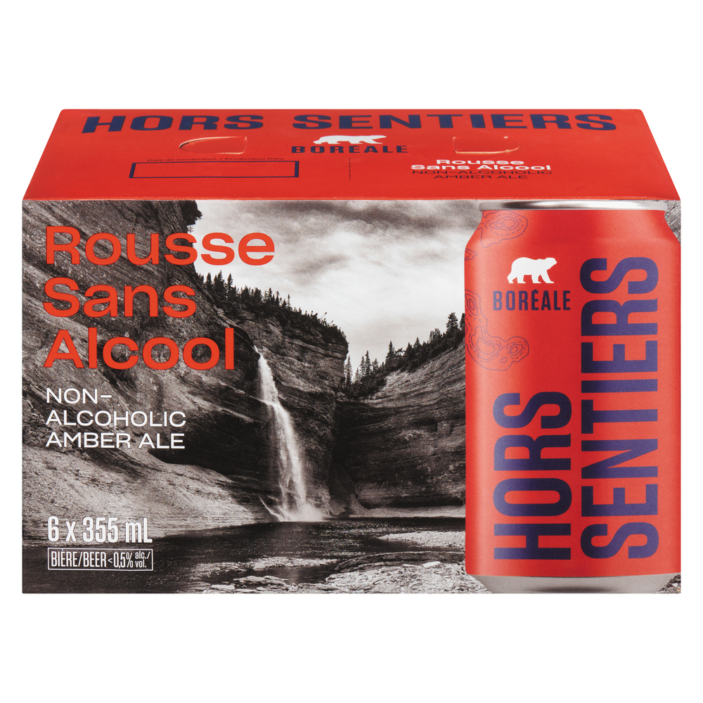 Bière rousse en canette - sans alcool