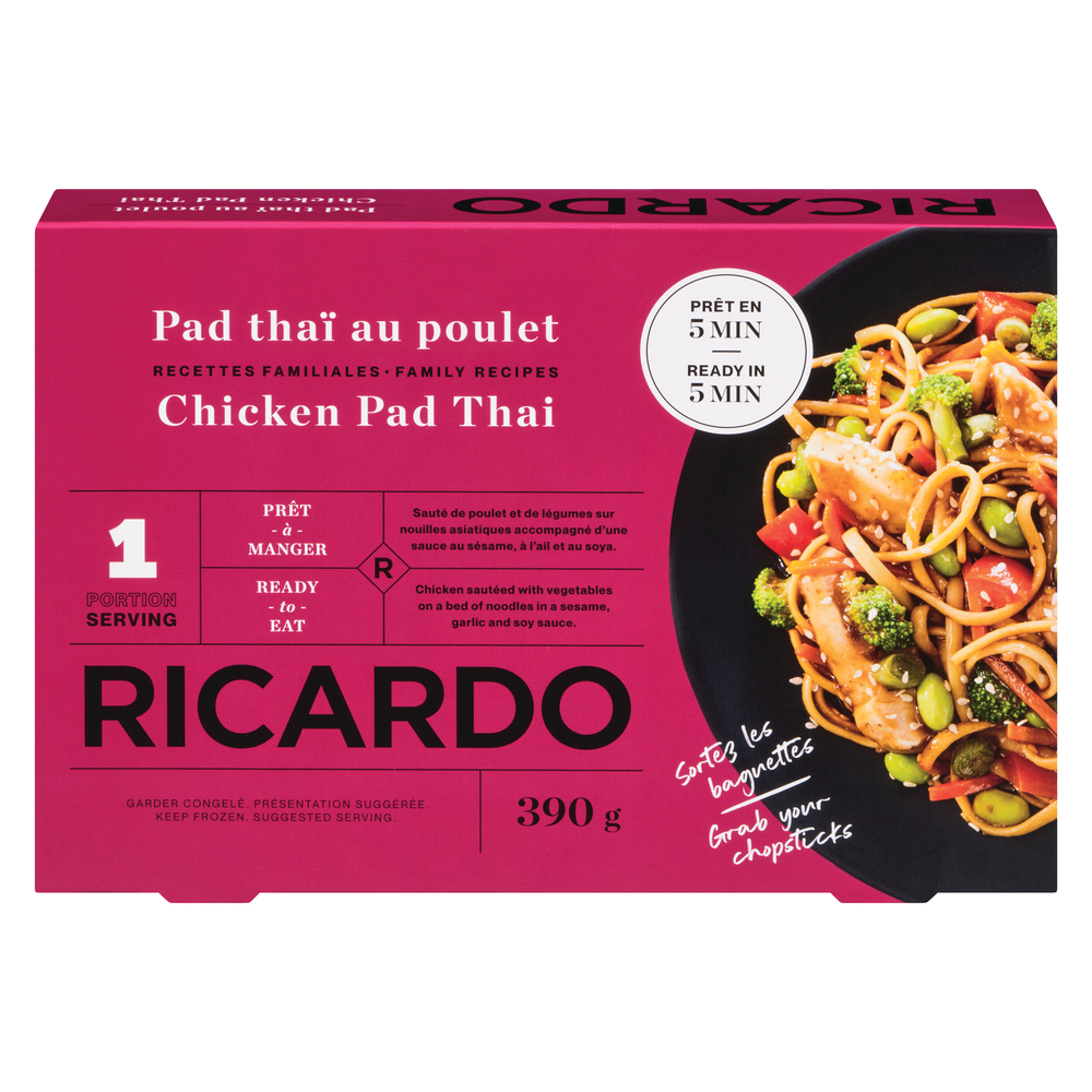 Repas surgelé poulet pad thaï