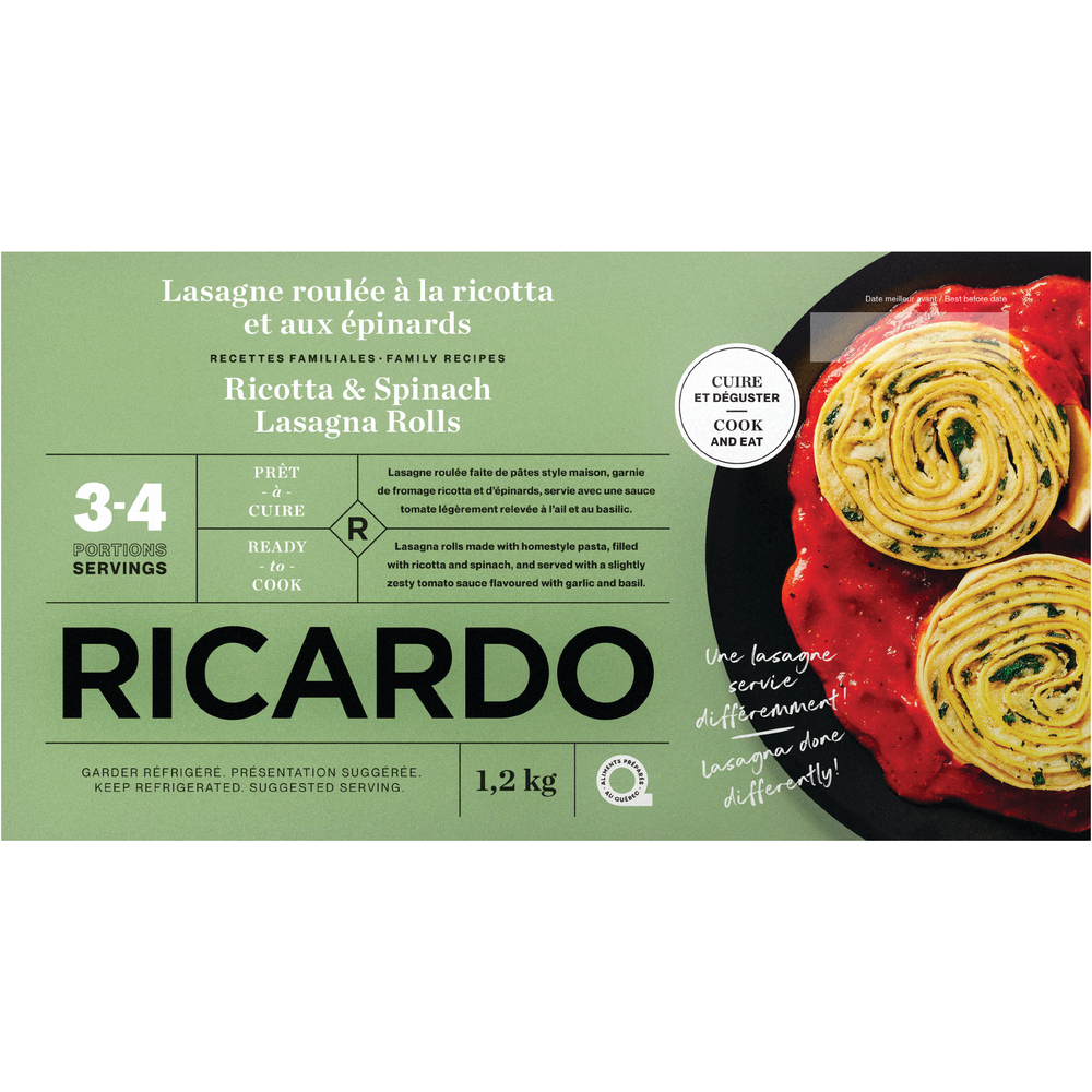 Lasagne Roulée Ricotta épinards