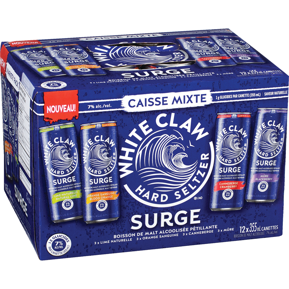 Boisson alcoolisée pétillante caisse mixte en canette - 7% alcool