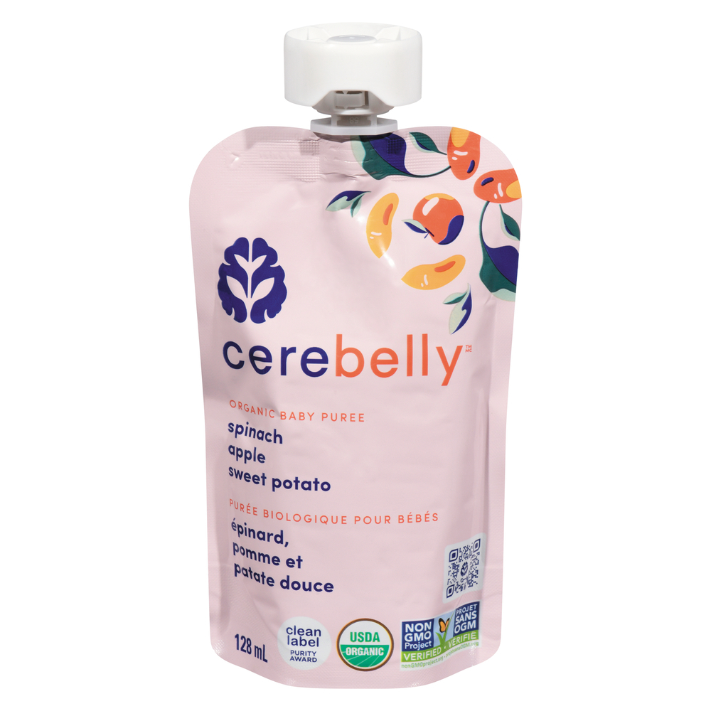 Purée pour bébés épinards pomme patates douces