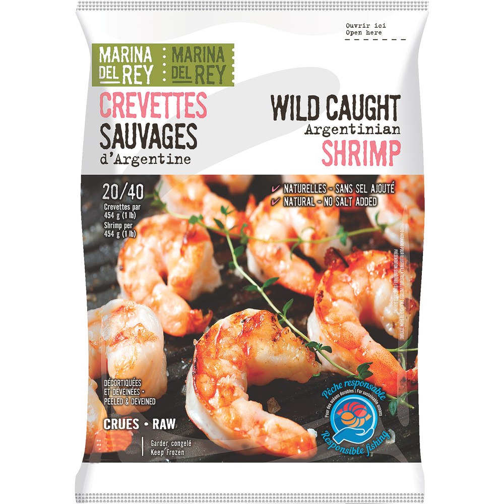 Crevettes d'Argentine crues 20/40